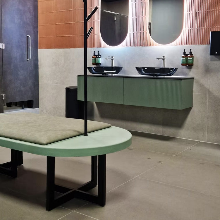 Concrete Bench, Foundry Gym, London – Smith & Goat